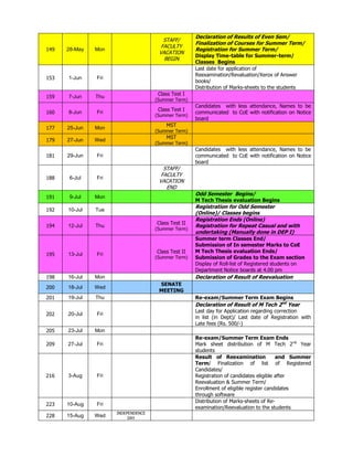 Academic calendar 2012 | PDF