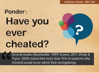 Academic Cheater: To Be or Not to Be? | PDF | Educational Assessment ...