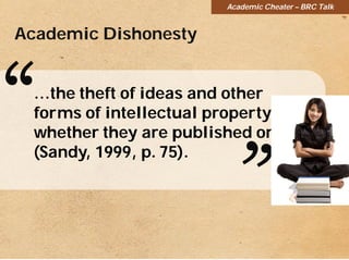 Academic Cheater: To Be or Not to Be? | PDF | Educational Assessment ...