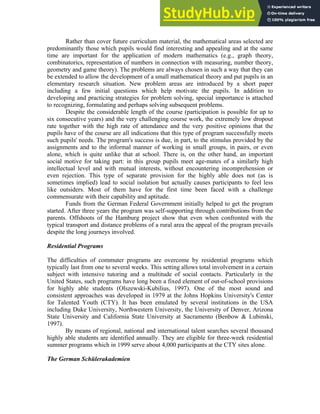 Academic Competitions And Programs Designed To Challenge The ...