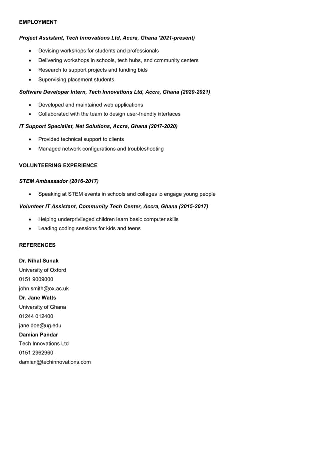 Academic CV Fully Editable Template.docx | Free Download