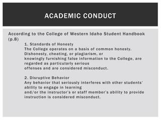 Academic Dishonesty at CWI | PPTX