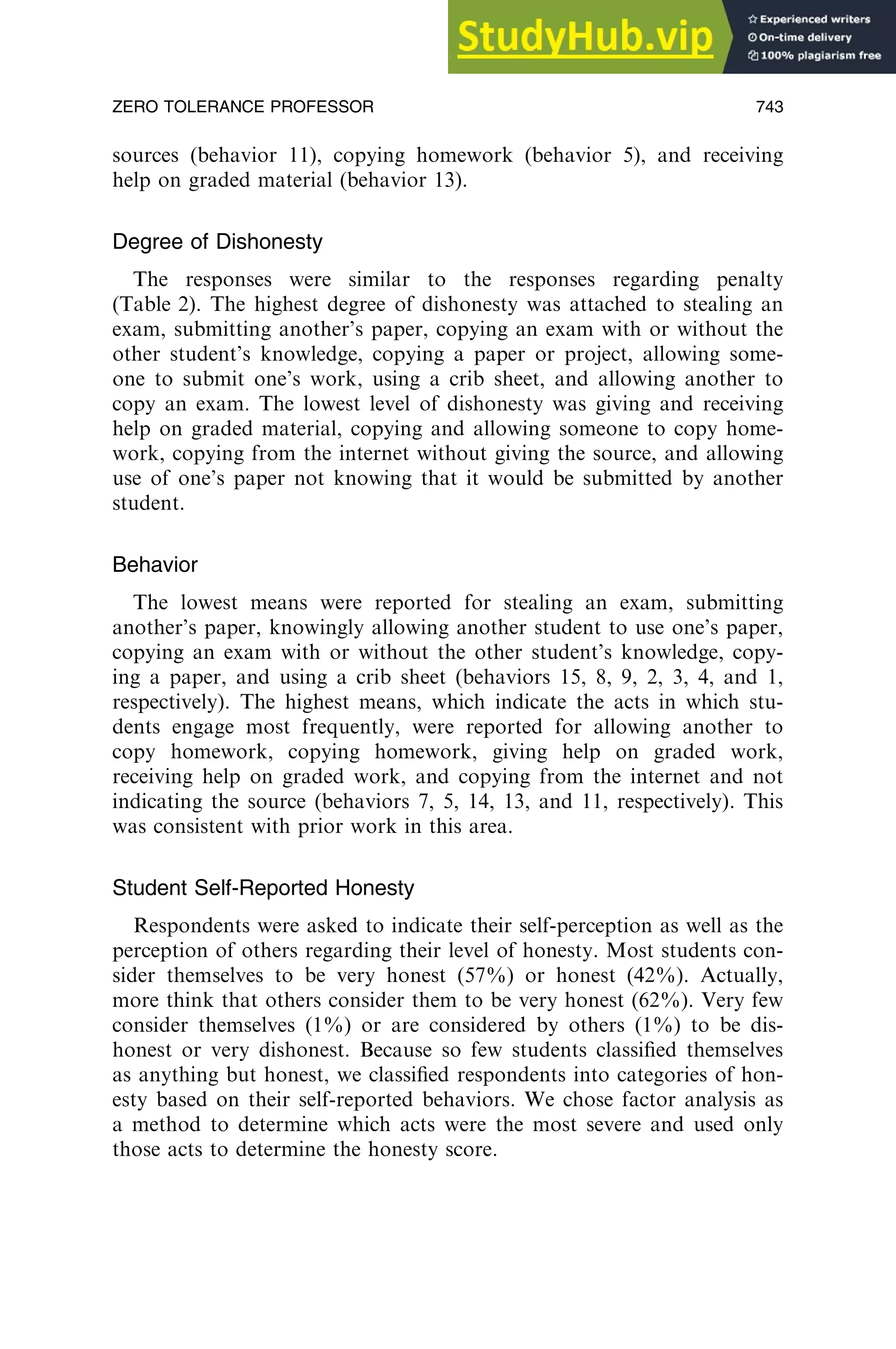 Academic Dishonesty A Zero Tolerance Professor And Student Registration ...