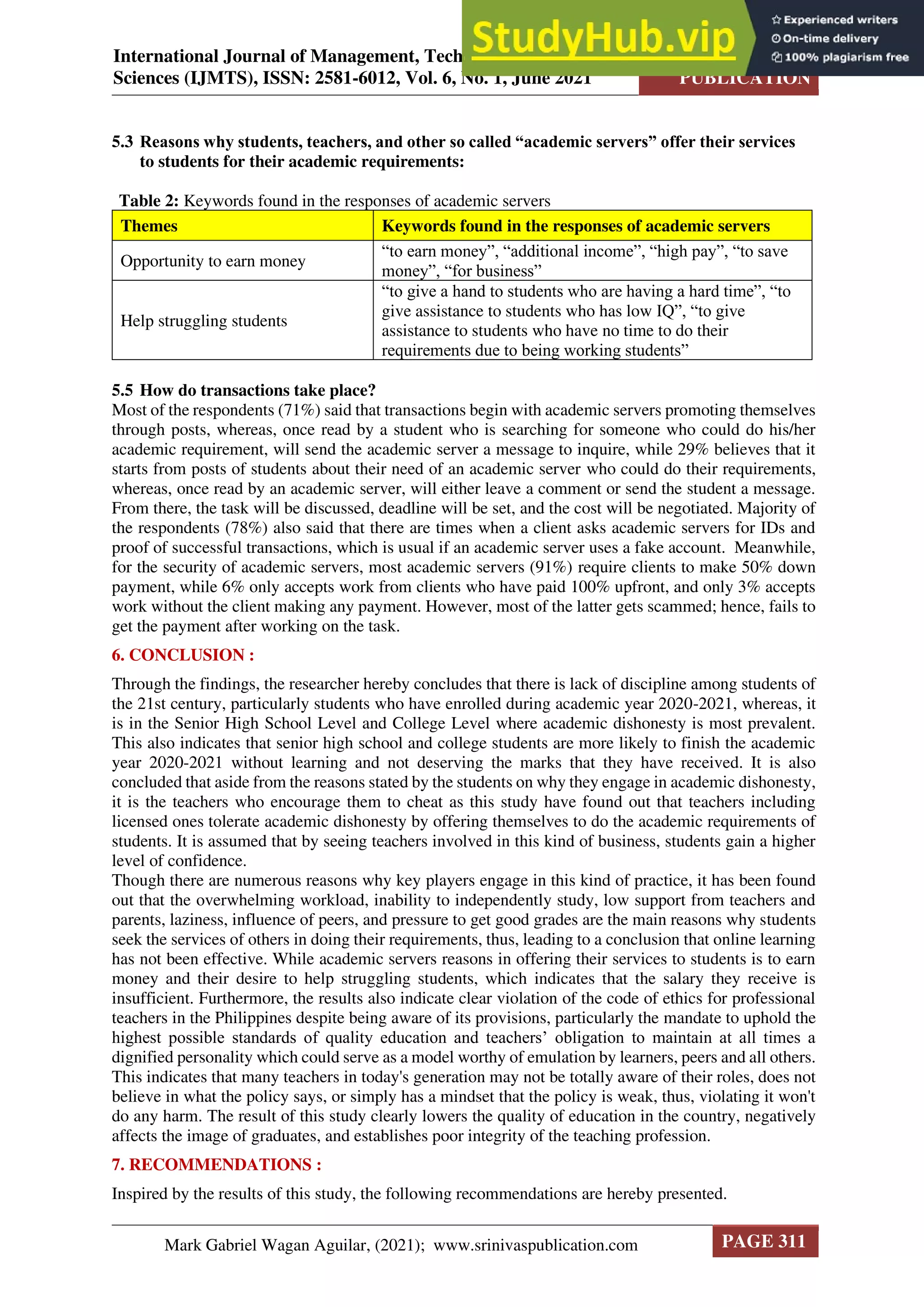 Academic Dishonesty In The Philippines The Case Of 21St Century ...