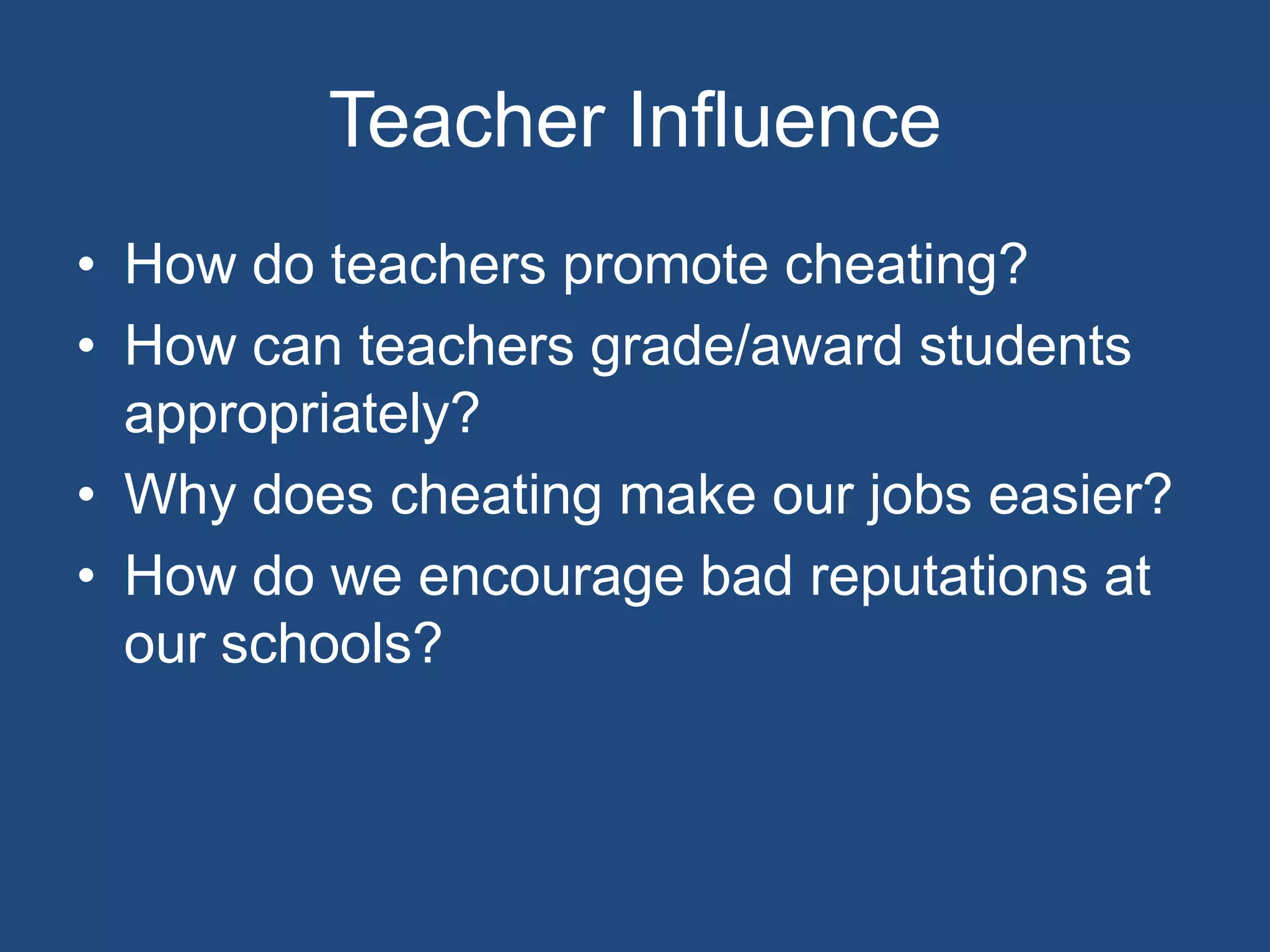 Academic Cheating in the Classroom | PPSX