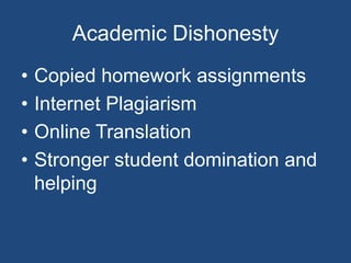 Academic Cheating in the Classroom | PPSX