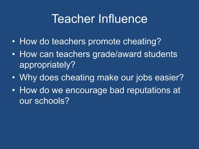 Academic Cheating in the Classroom | PPSX