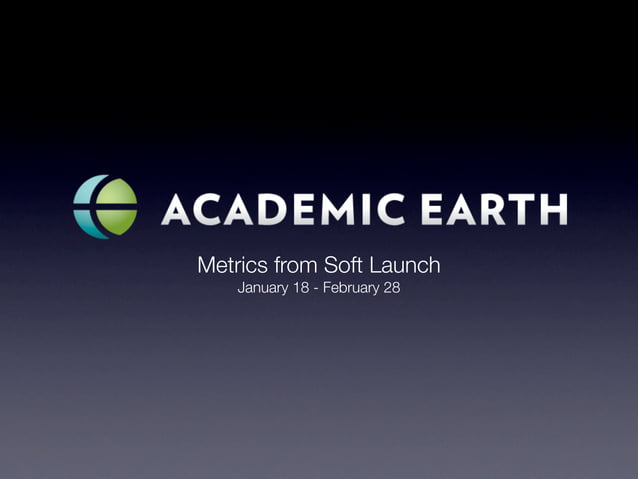 Academic Earth Metrics | PPT