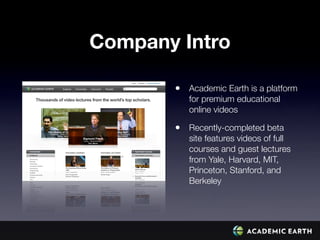 Academic Earth Metrics | PDF