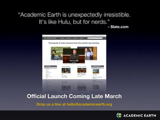 Academic Earth Metrics | PDF