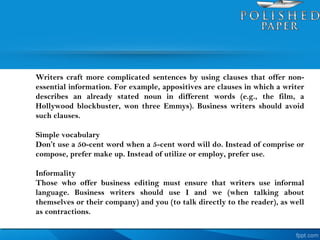 Academic editing versus business editing | PPT | Freelance Writing ...