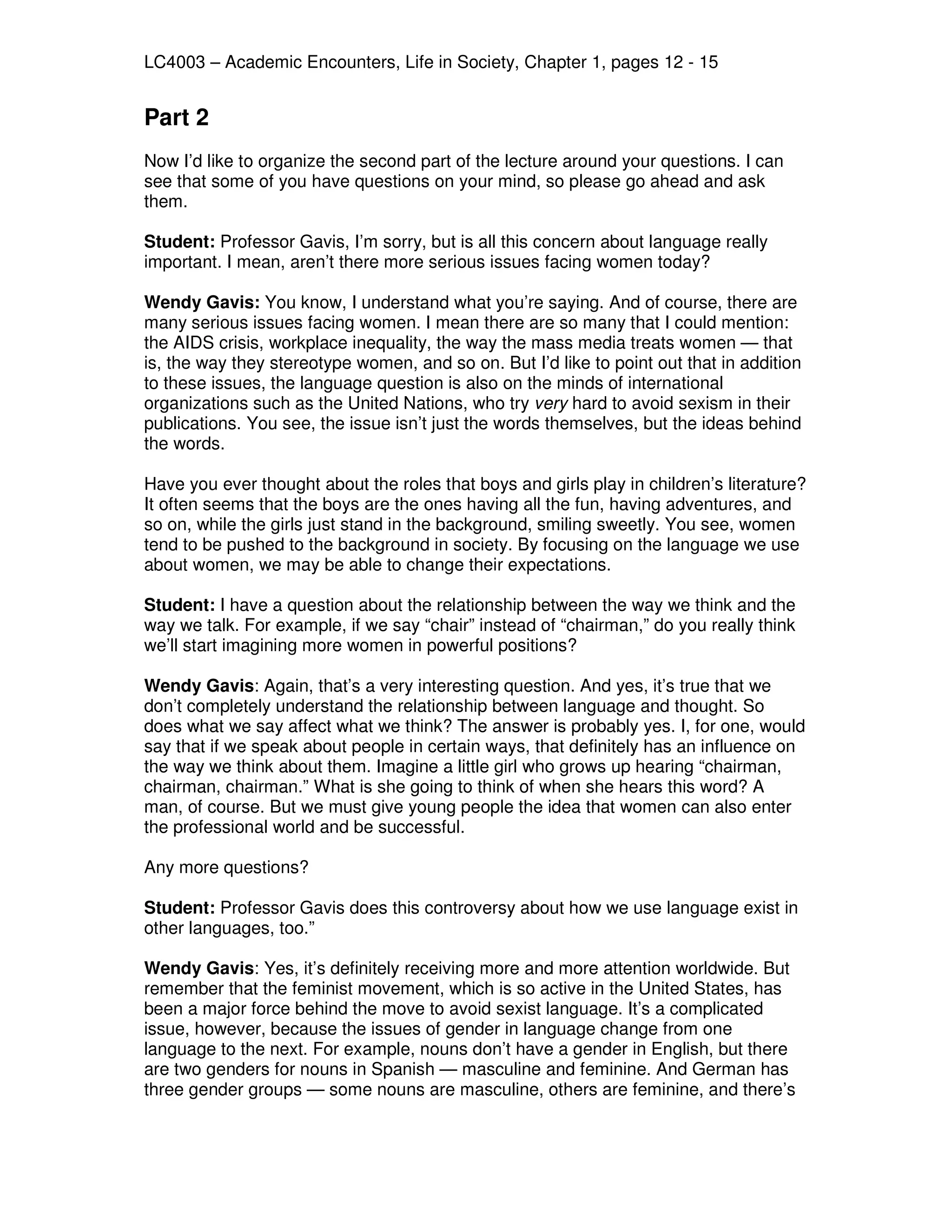 Academic encounters lecture scripts | PDF