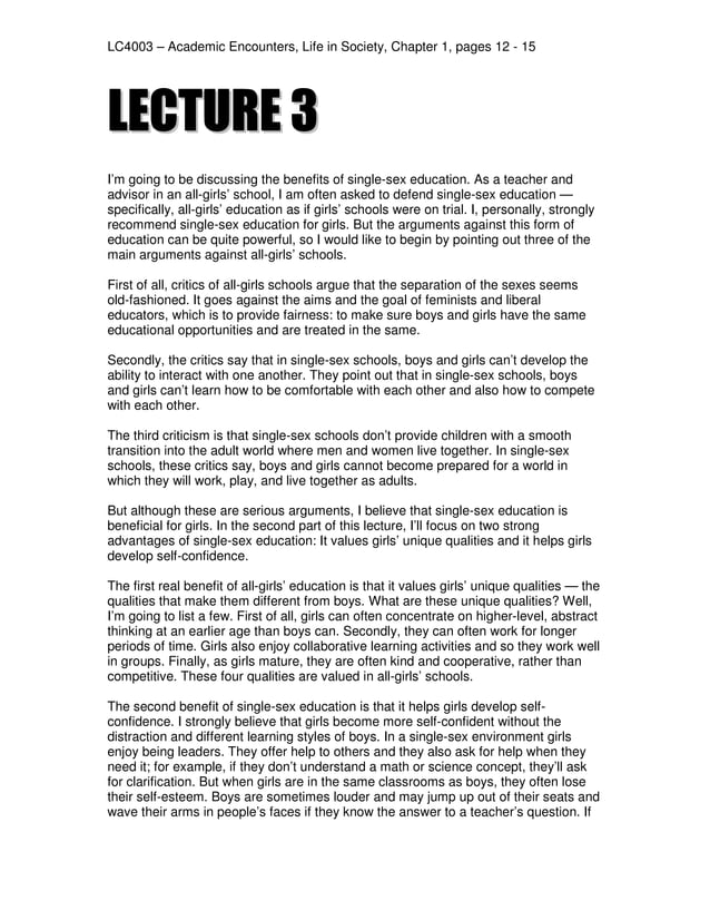 Academic encounters lecture scripts | PDF