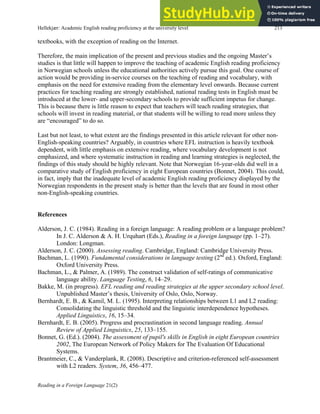 Academic English Reading Proficiency At The University Level A ...