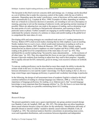 Academic English Reading Proficiency At The University Level A ...