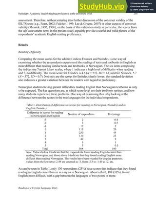 Academic English Reading Proficiency At The University Level A ...