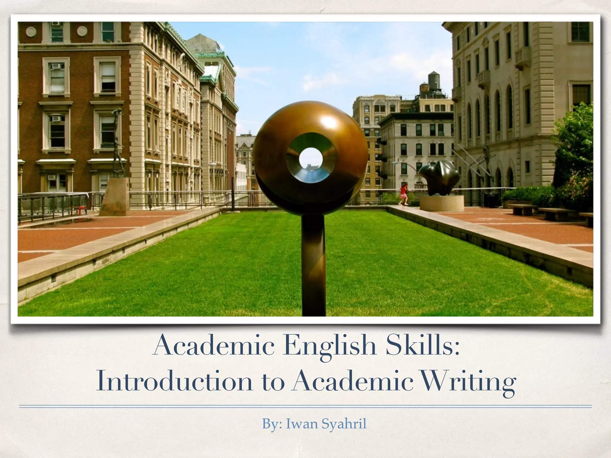Academic English Skills: Introduction to Academic Writing Skills | PDF