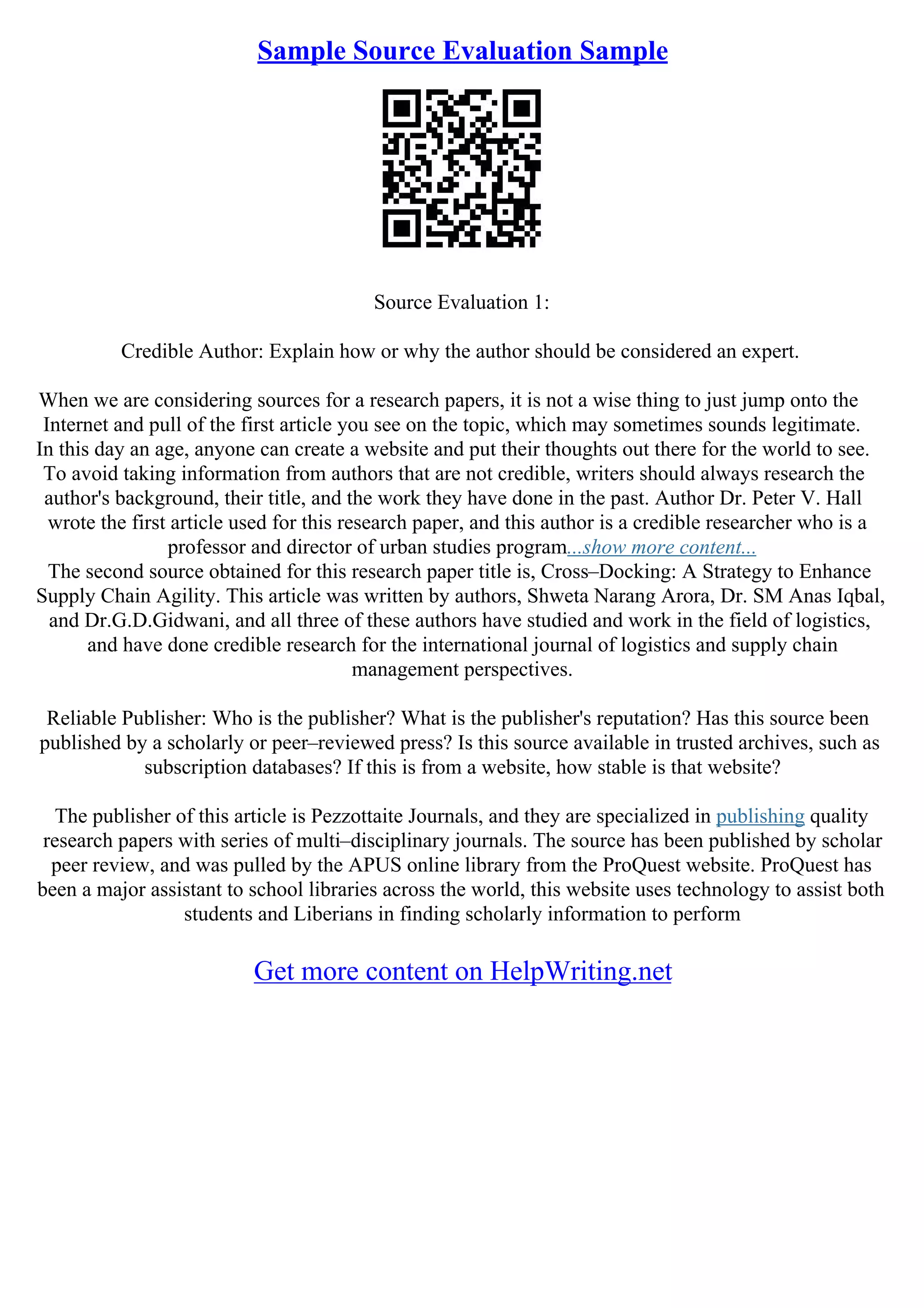 Academic Essay Sample | PDF