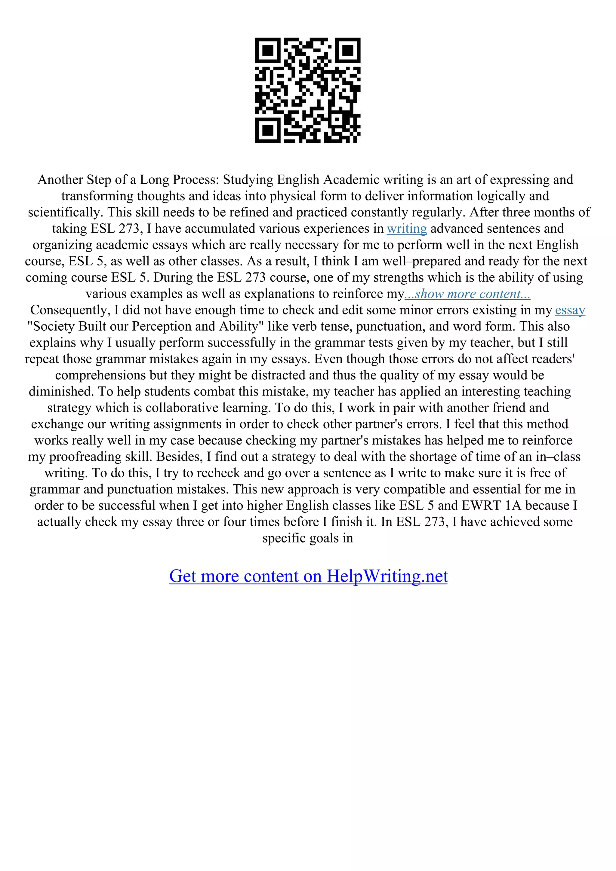 Academic Essay Sample | PDF