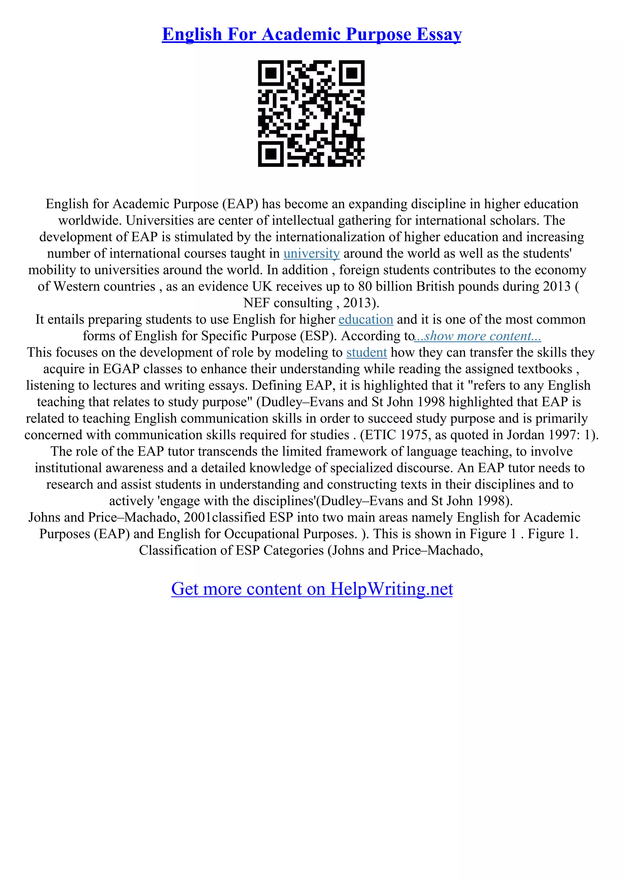 Academic Essay Sample | PDF