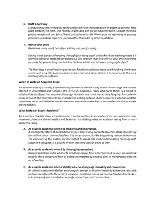 Academic essay topic outline | DOCX