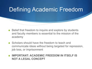 Academic freedom ppt | PPTX
