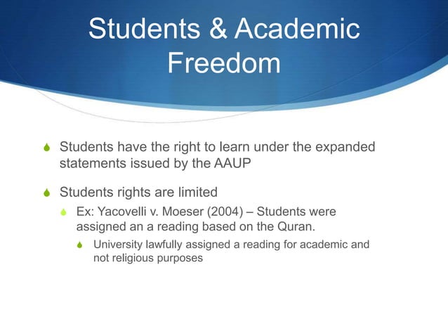 Academic freedom ppt | PPTX | Undergraduate Education | College Education