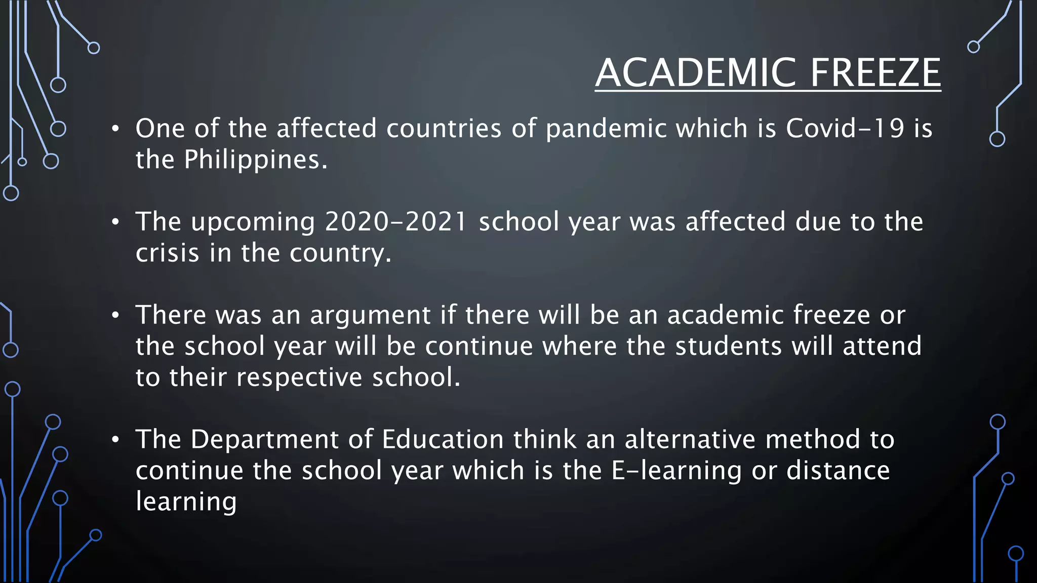 Academic freeze | PPTX