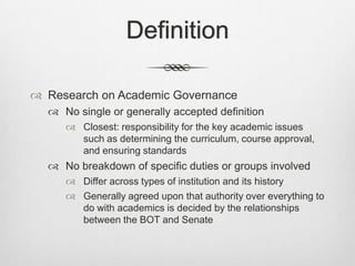 Academic governance | PPTX