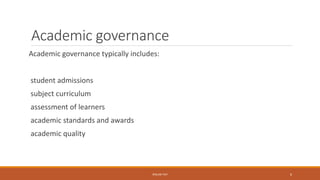 Academic governance for an Open University | PPT