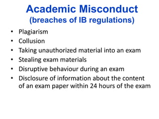 Academic honesty in ib | PPTX