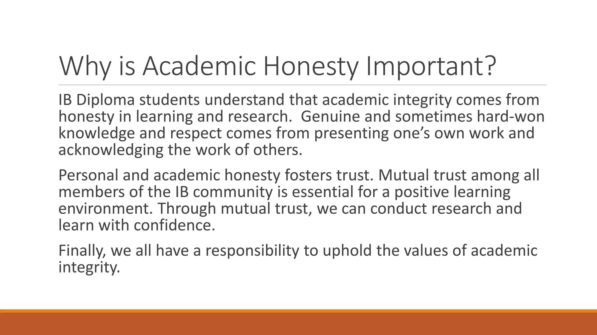 Academic honesty in the ib diploma | PPTX