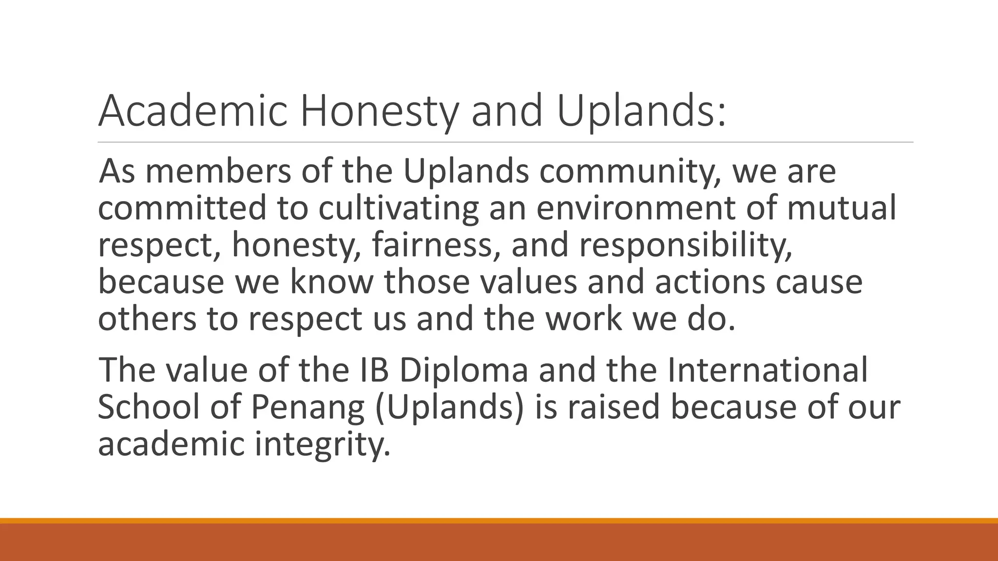 Academic honesty in the ib diploma | PPTX