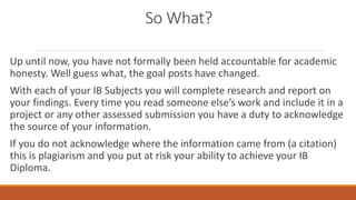 Academic honesty in the ib diploma | PPTX