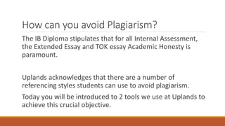 Academic honesty in the ib diploma | PPTX