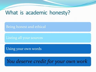 Academic honesty | PPTX
