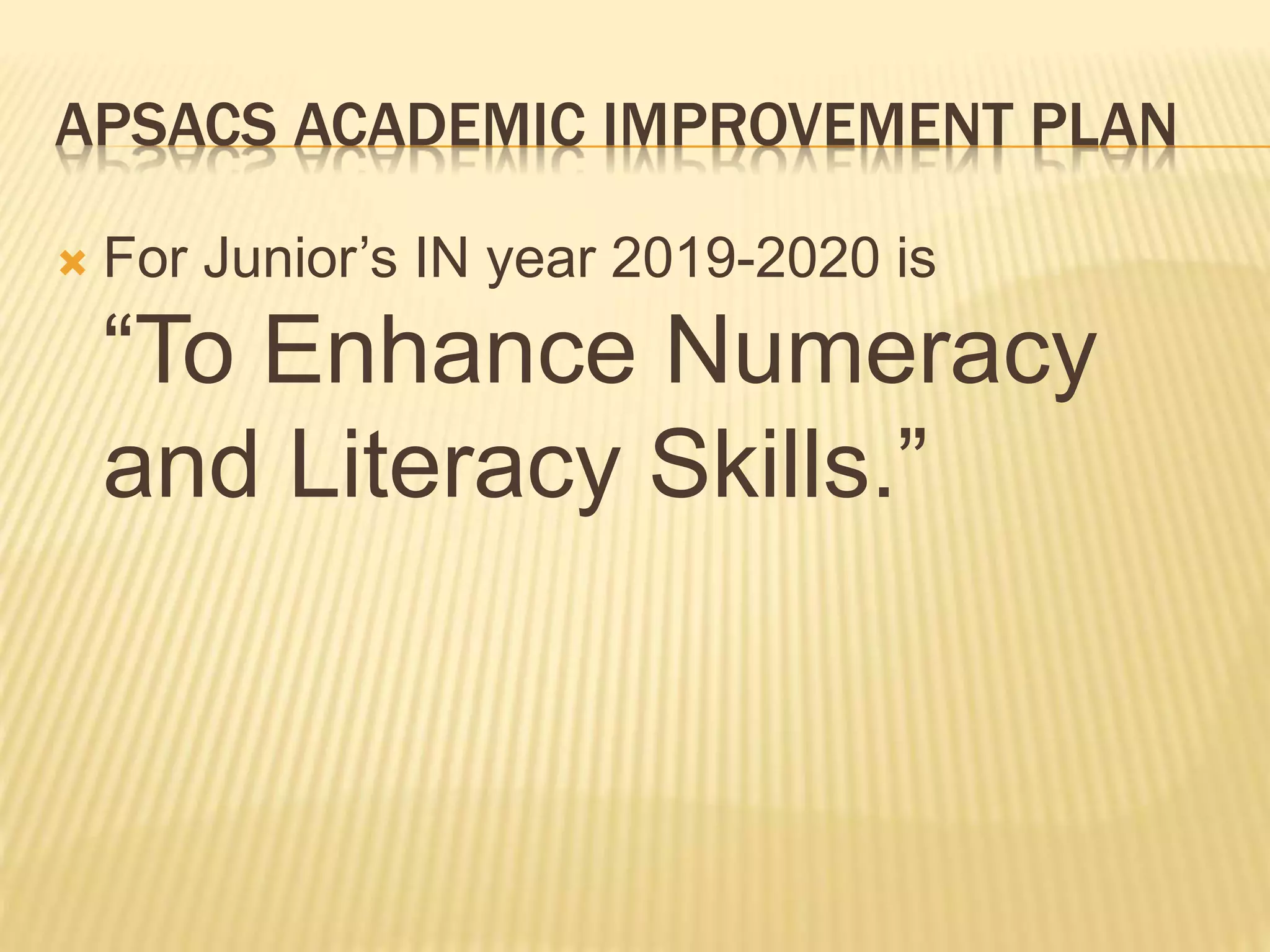 Academic improvement plan | PPTX