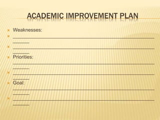 Academic improvement plan | PPTX