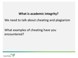Academic integrity: Shining a light on cheating and ghostwriting | PPT