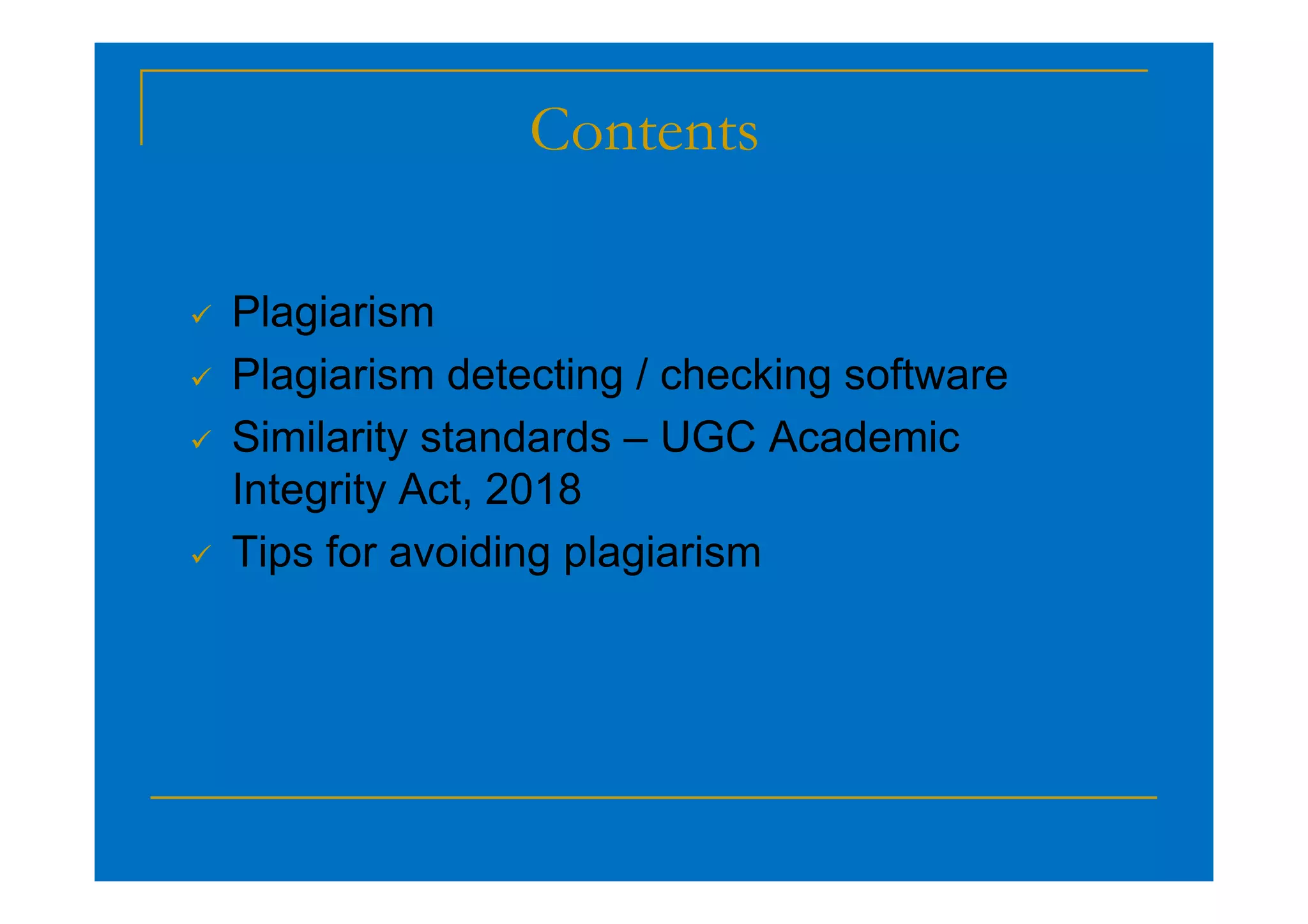 Academic Integrity and Preventing Plagiarism by V. Sriram | PPT