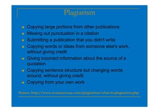 Academic Integrity and Preventing Plagiarism by V. Sriram | PDF