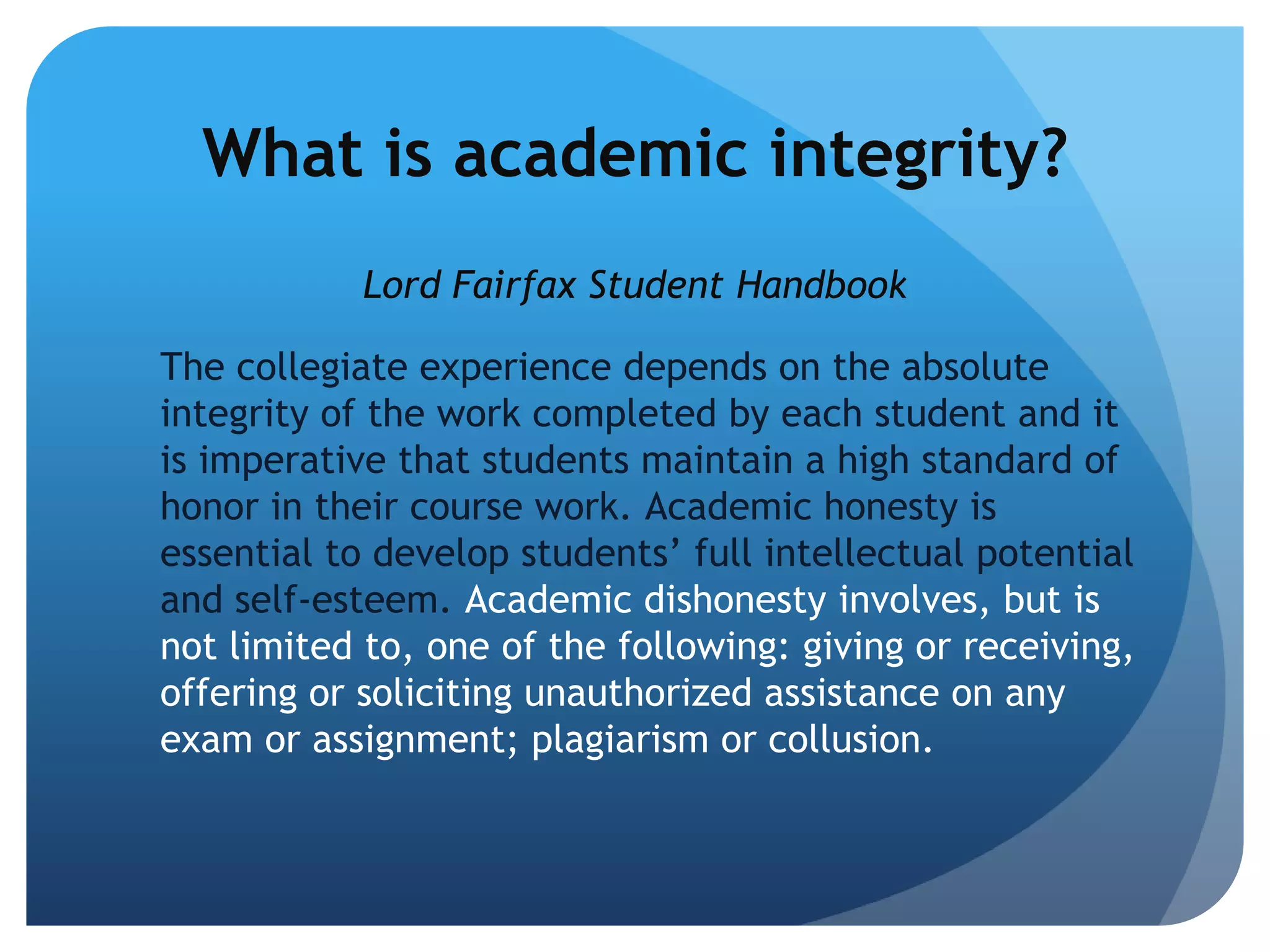 Academic Integrity | PDF
