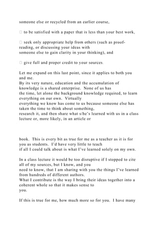 Academic Integrity A Letter to My Students[1] Bill T.docx