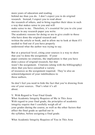 Academic Integrity A Letter to My Students[1] Bill T.docx