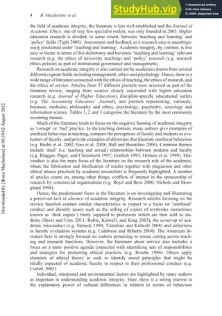 Academic Integrity A Literature Review | PDF