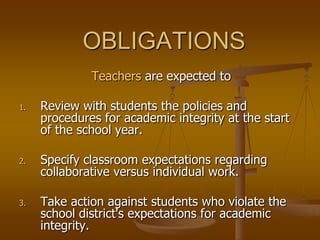 Academic integrity policy | PPT