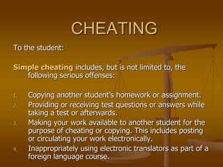 Academic integrity policy | PPT