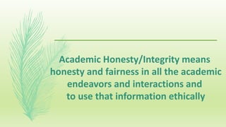 Academic Integrity PPT.pptx | Search | Internet