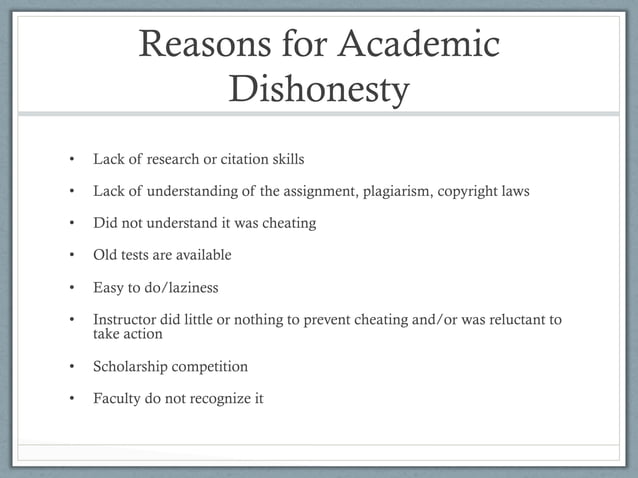Academic integrity presentation | PDF | Educational Assessment | Education