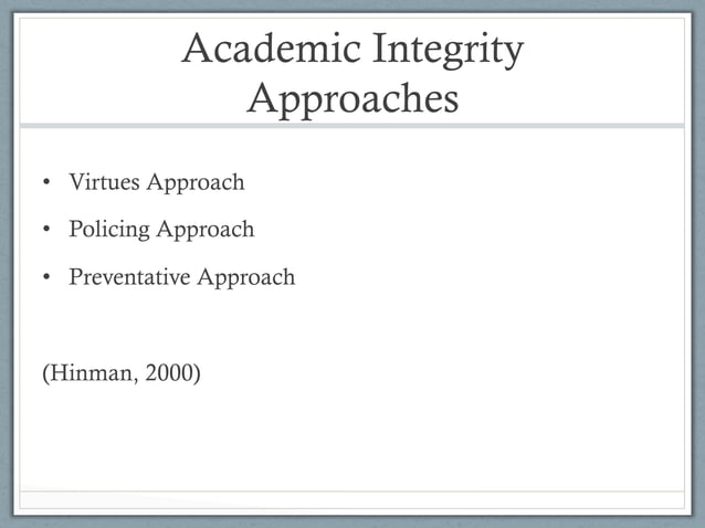 Academic integrity presentation | PDF | Educational Assessment | Education